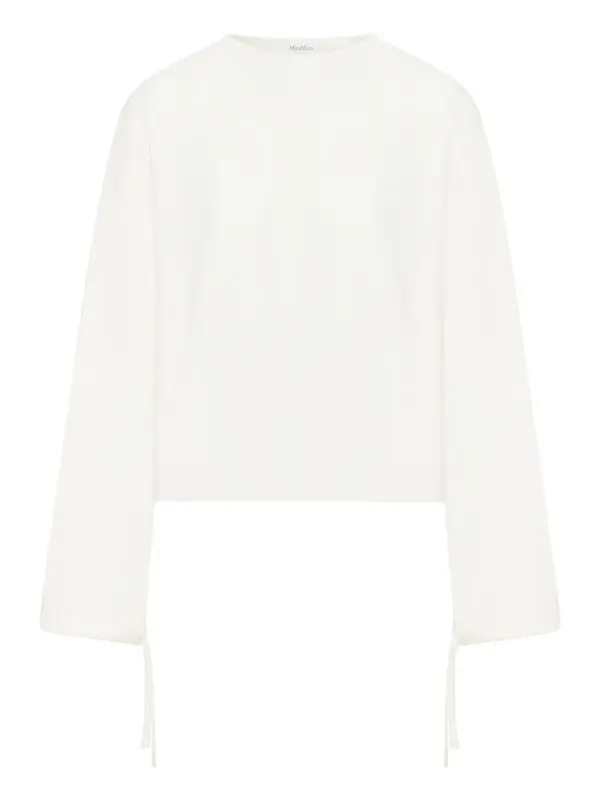 Max Mara Crewneck Long-sleeved Jumper - White