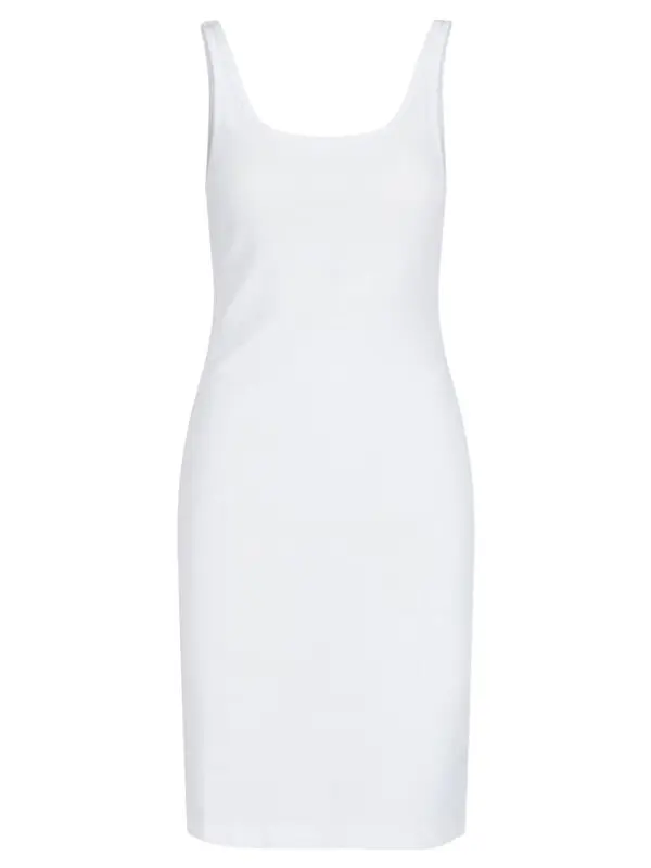 MAISON MARGIELA Ribbed One-shoulder Slit Dress - White