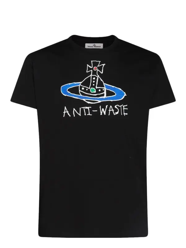 VIVIENNE WESTWOOD Orb Printed Crewneck T-shirt - Black