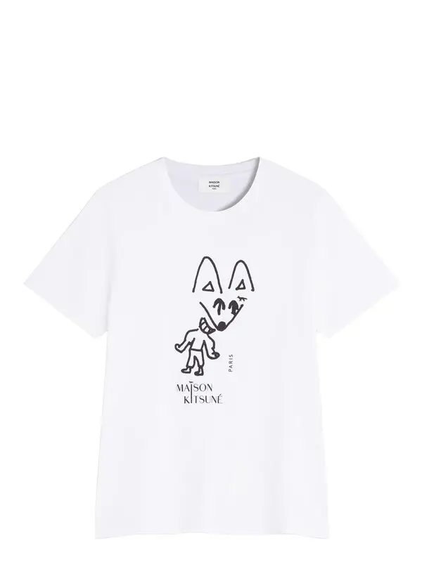 Maison Kitsuné Party Fox Graphic T-shirt - White