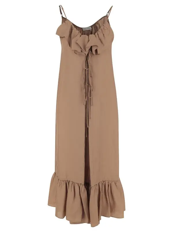 Dries Van Noten Ruffled Maxi Dress - Nude