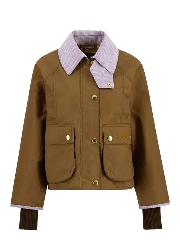 Barbour Beadnell Cropped Waterproof Jacket - Brown