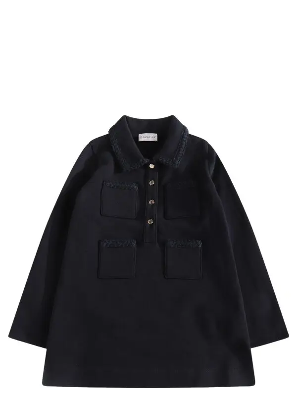 Moncler Logo Patch Polo Dress - Midnight Blue