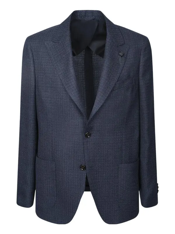 LARDINI Single-breasted Tailored Blazer - Black