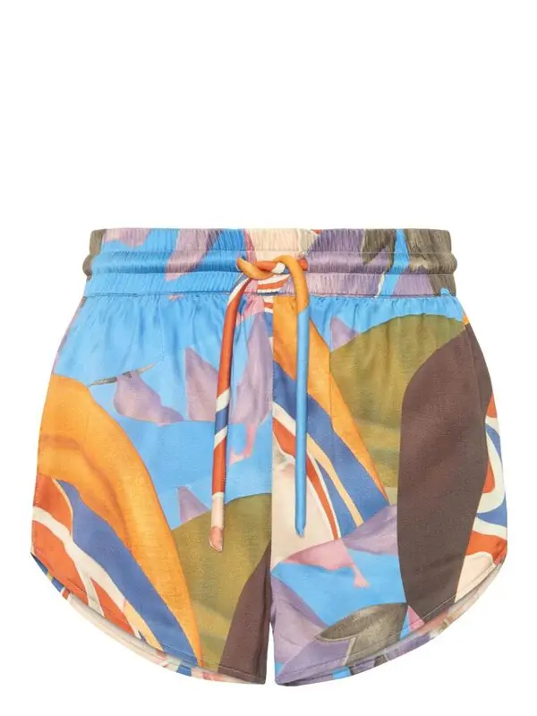 DONDE ESTEBAN Floral Print Drawstring Shorts - Multicolour