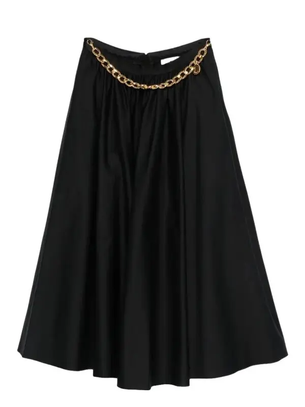 Elisabetta Franchi Embellished Midi Skirt - Black