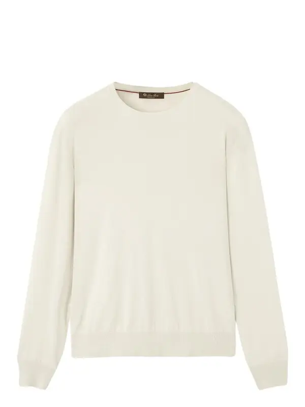 Loro Piana Long-sleeved Round Neck Jumper - Winter Sand