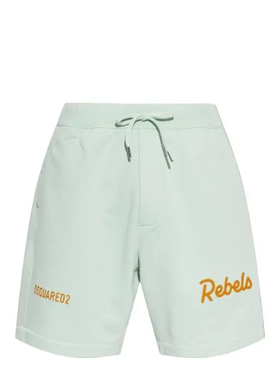 Dsquared2 Logo Embroidered Drawstring Shorts - Green