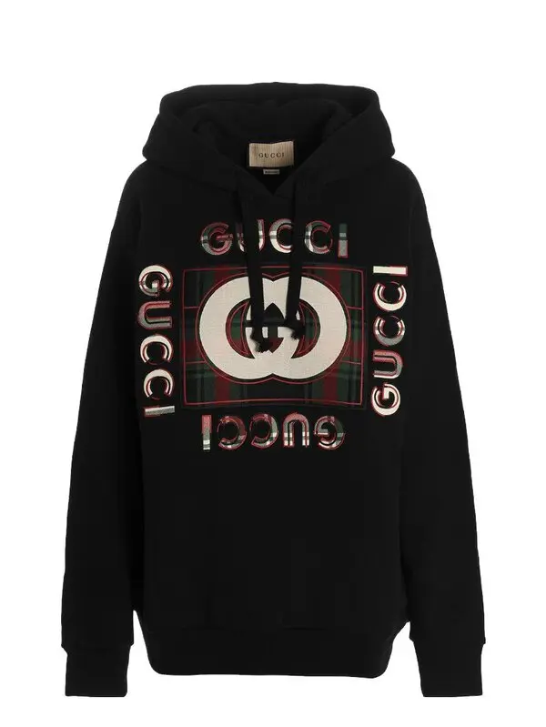 Gucci Logo-print Drawstring Hoodie - Black