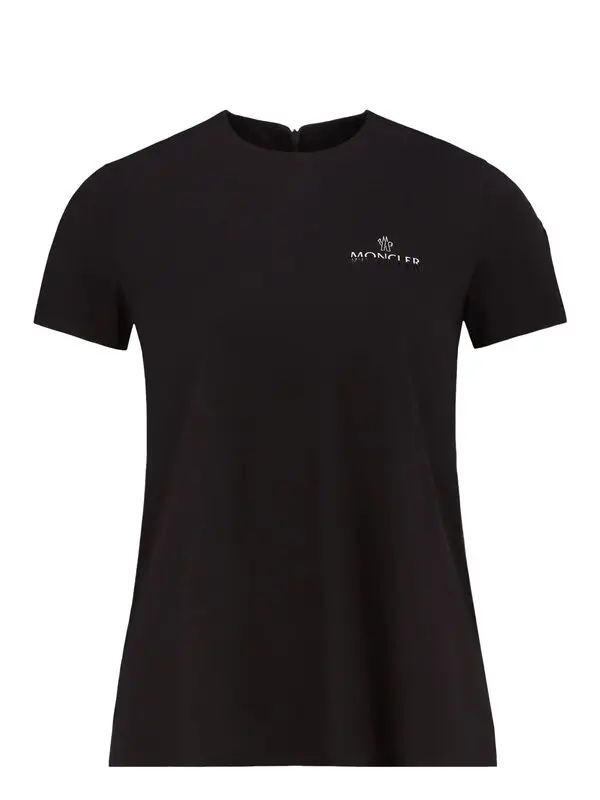Moncler Logo Detailed Crewneck T-shirt - Black