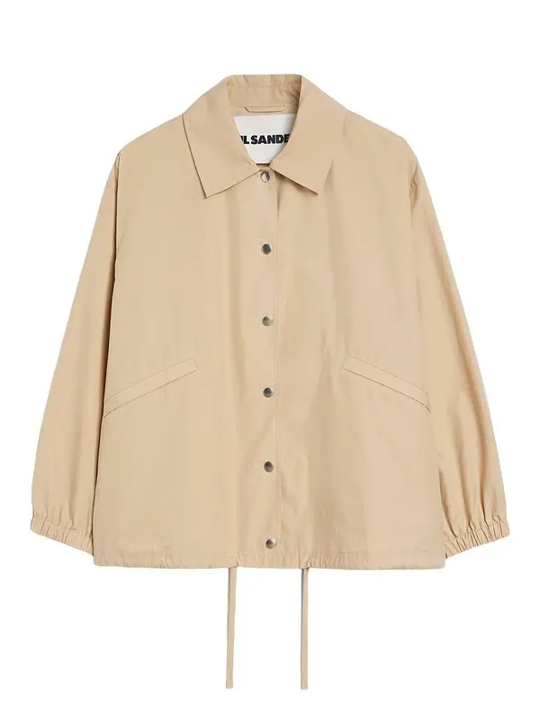 JIL SANDER Logo-printed Textured Jacket - Nude