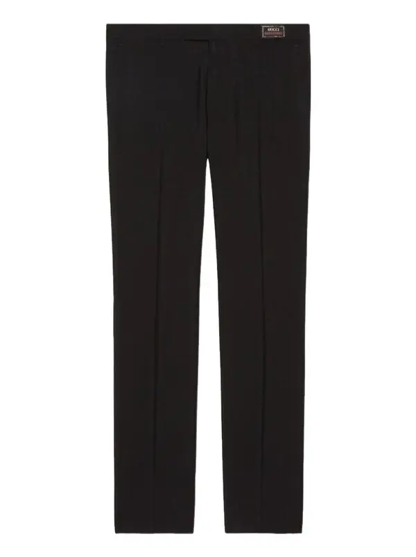 Gucci Logo Patch Tailored Trousers - Black