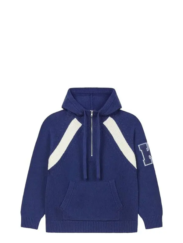 Kenzo Raglan Sleeved Varsity Hoodie - Midnight Blue