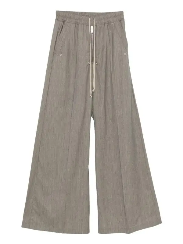 Rick Owens Drawstring Wide Leg Trousers - Gray