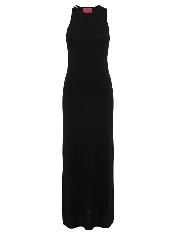 Gucci Gg Supreme Belted Mini Dress - Black