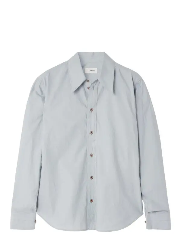 LEMAIRE Button-down Long Sleeve Shirt - Mist
