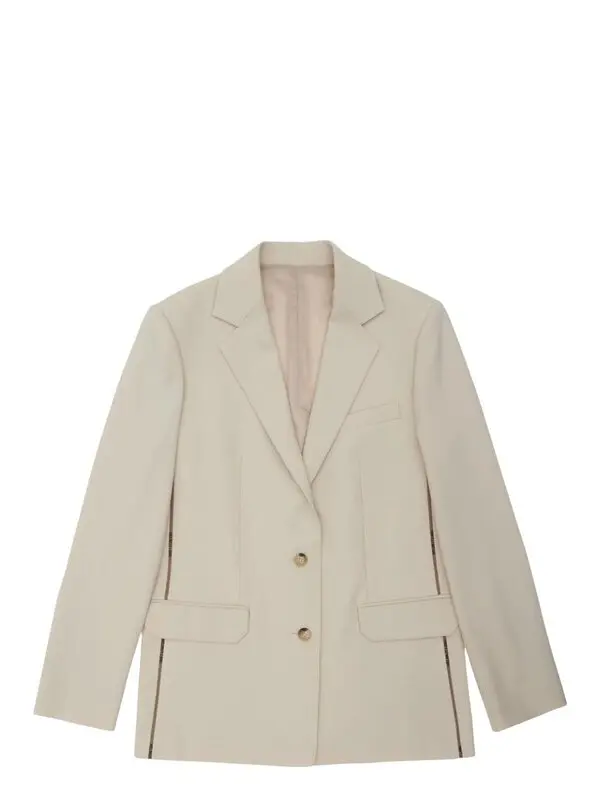 Helmut Lang Single-breasted Jacket With Notch Lapel - Nude