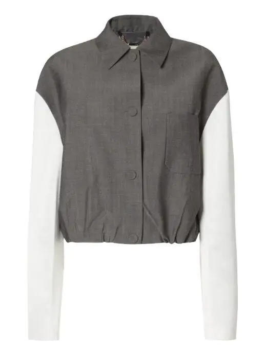 Fendi Cropped Single-breasted Jacket - Grey
