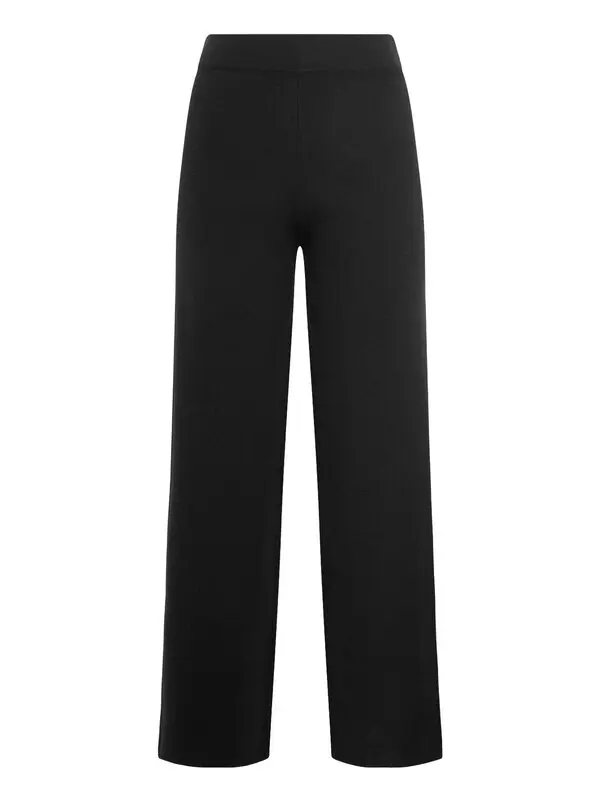 Peserico High-waisted Wide-leg Trousers - Black