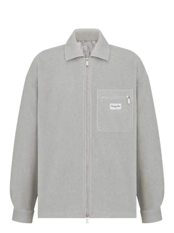 Dior Cd Couture Zipped Overshirt - Grey