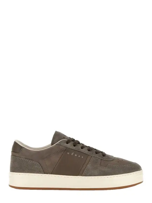 Hogan Lace-up Round Toe Sneakers - Brown