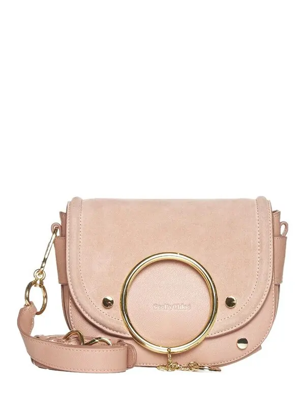 See By Chloé Mara Logo-debossed Shoulder Bag - Nude