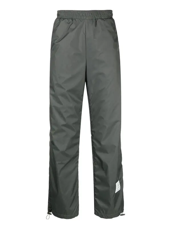 Thom Browne Logo-patch Sheer-ripstop Track Pants - Black