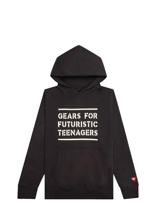 HUMAN MADE Hooded Sweater With Graphic Print - Black