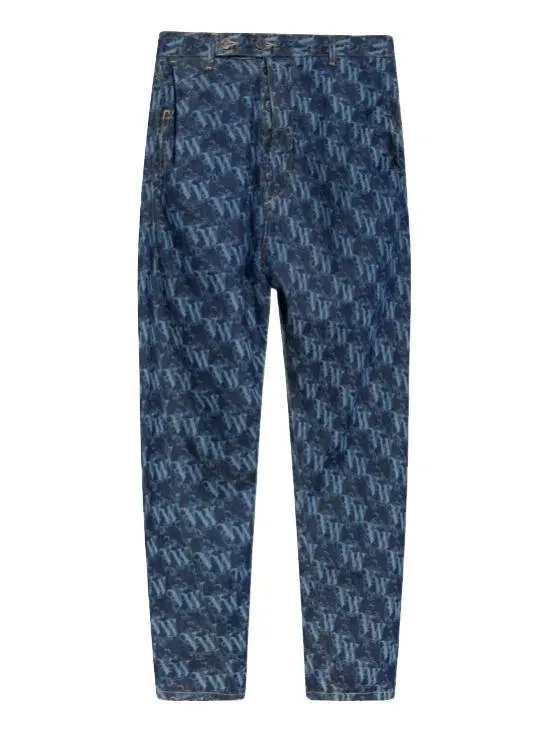 VIVIENNE WESTWOOD Monogram Tapered Jeans - Navy Blue