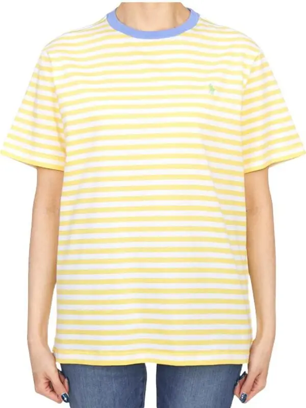 Polo Ralph Lauren Short Sleeve Striped Crewneck T-shirt - White