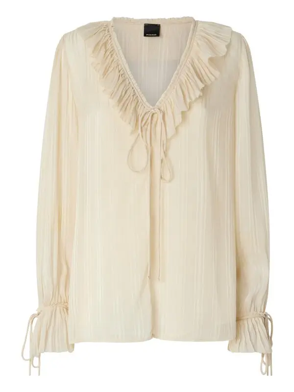 Pinko Biddy Ruffled Blouse - Nude