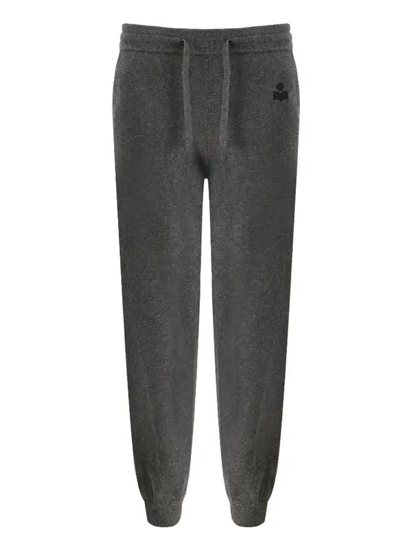 Isabel Marant Étoile Kira Mélange-effect Knitted Track Pants - Black