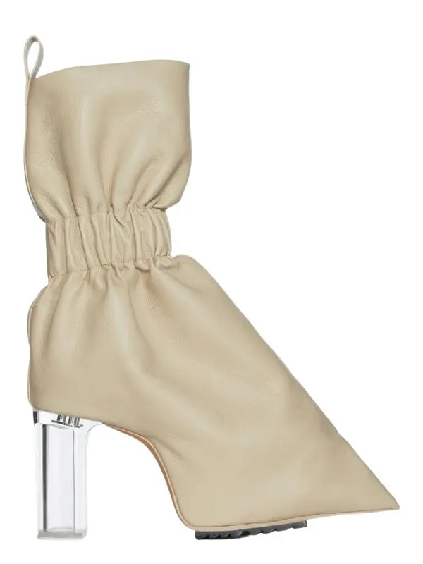 Rick Owens Taquito" Pull-on Boots - Sand/clear