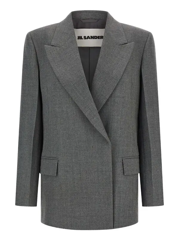 JIL SANDER Flap-pocket Blazer - Gray