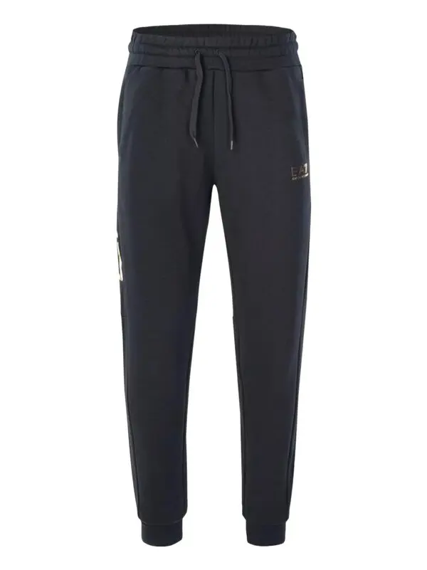 EA7 Logo Printed Casual Sports Pants - Black