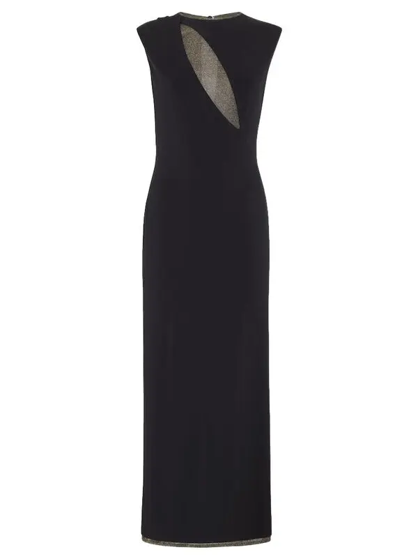 Fendi Sleeveless Cut-out Midi Dress - Black