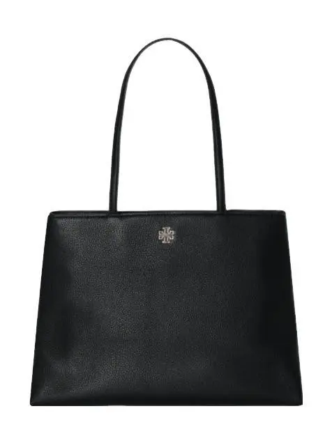 Tory Burch Double Handle Zipper Closure Handbag - Black