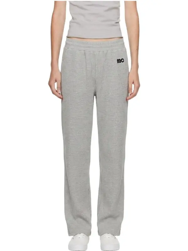 Marissa Chiara Elastic Waist Casual Wide-leg Pants - Grey