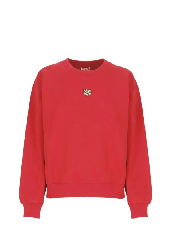 Kenzo Lucky Tiger Crewneck Sweatshirt - Cherry