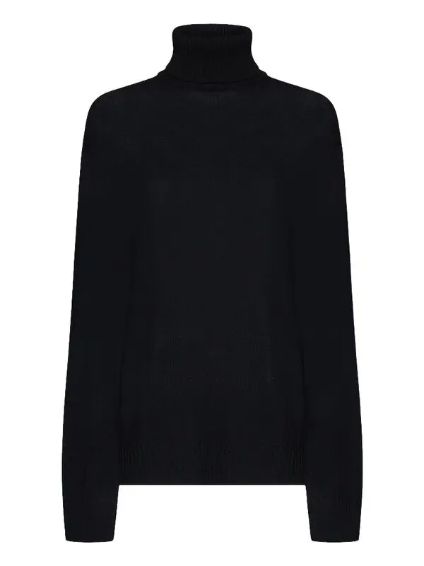 JIL SANDER High Neck Long Sleeve Jumper - Black