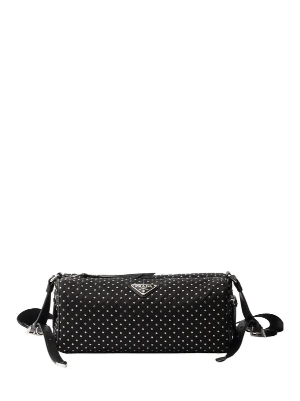 Prada Re-nylon Studded Bag - Black