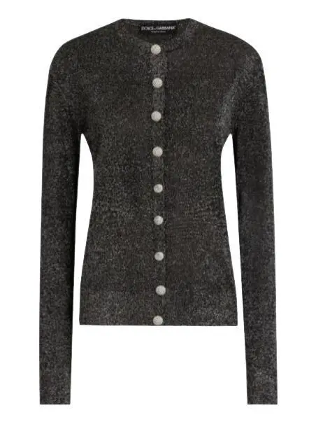 Dolce & Gabbana Crew Neck Long-sleeved Knitwear - Black
