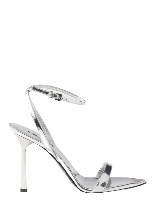 Prada Metallic Leather High-heeled Sandals - Silver