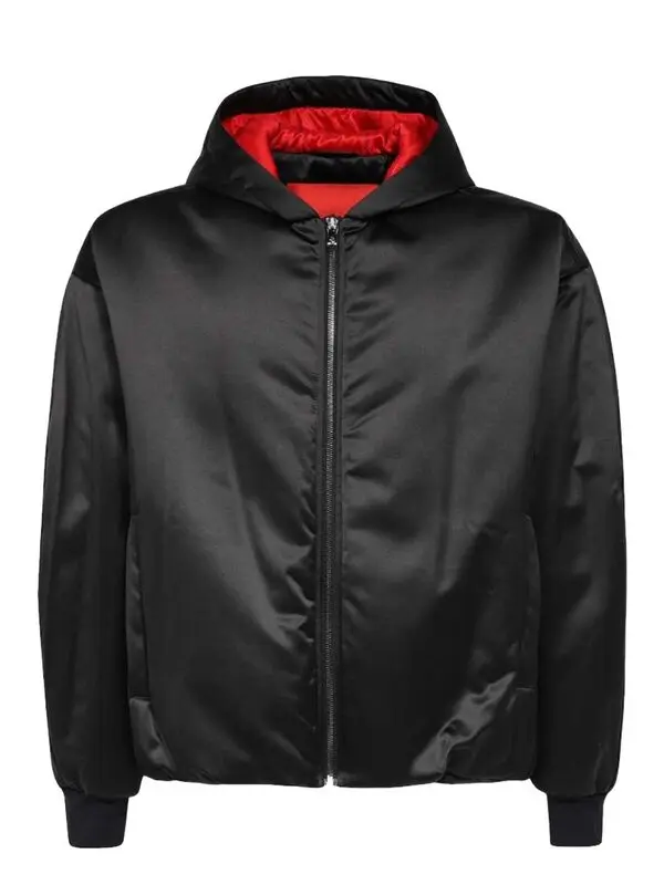 FERRARI Hooded Bomber Coat - Black