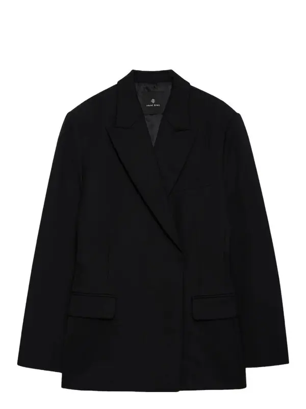 ANINE BING Aretha Long Sleeve Blazer - Black