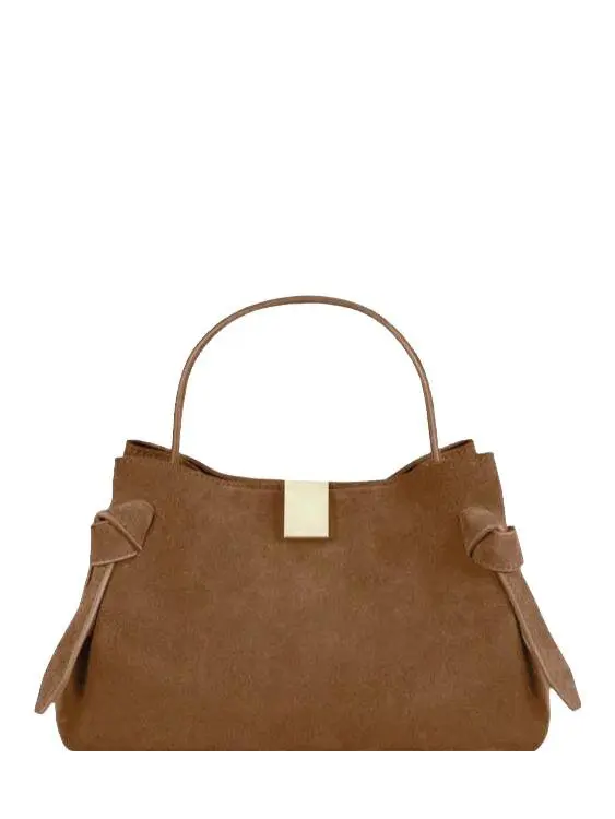 Yuzefi Gyoza Suede Cross Body Bag - Cognac