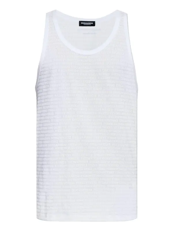 Dsquared2 Sleeveless Crew Neck Vest - White