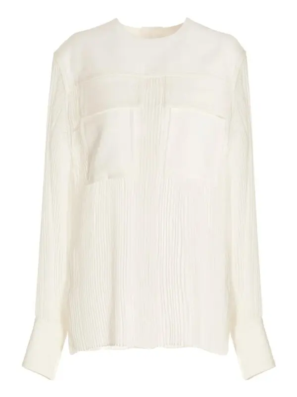 Proenza Schouler Logo Long-sleeved Shirt - White