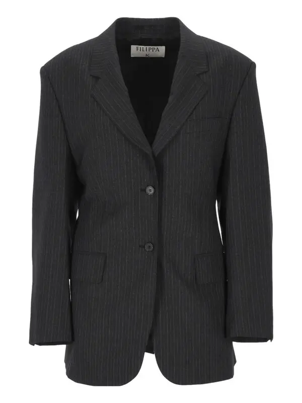 Filippa K Pinstripe Single-breasted Jacket - Black