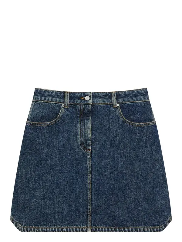Givenchy Mini Denim Skirt - Medium Blue